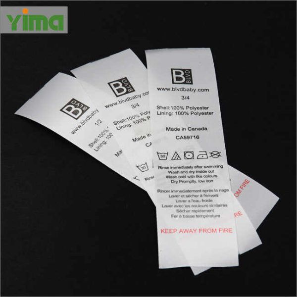 Care-washing label printing-custom Care Labels - YIMA-hang tag manufacturer